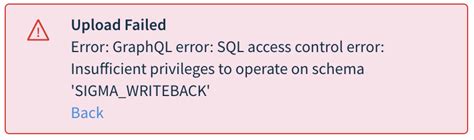Error Insufficient Privileges To Operate On Schema Errors Warnings