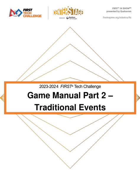 Game Manual Part 2 Traditional Pdf Robotics Robot