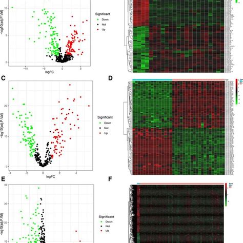 The Volcano Plot And Heatmap Of DEMs And DEGs Figure A And B Show The