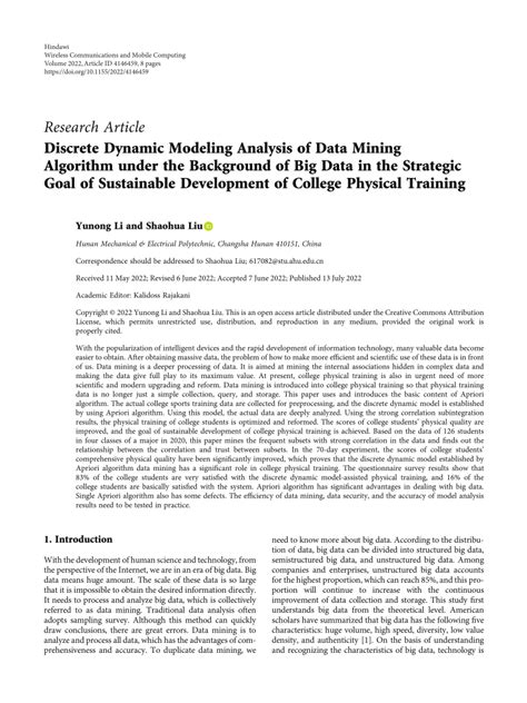 pdf discrete dynamic modeling analysis of data mining algorithm under