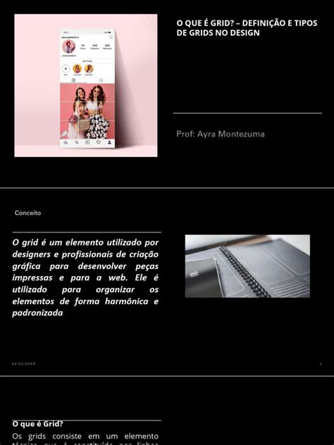 Tipos De Grids Prof Ayra Montezuma Pdf Carreira E Crescimento Arte