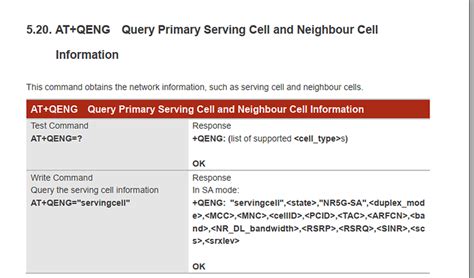 Problem With RG Q EA QENG Command G Module Quectel Forums