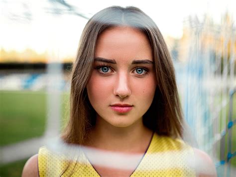 Download Wallpaper Girl Long Hair Photo Photographer Blue Eyes