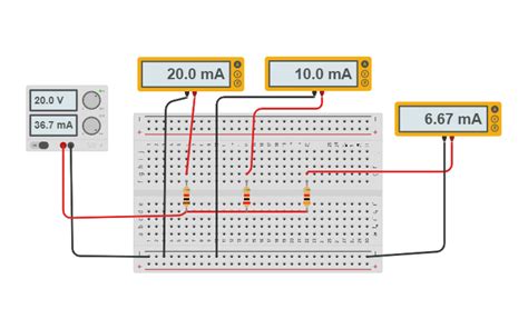 Circuit Design Resistor Parallel Tinkercad