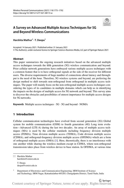 A Survey On Advanced Multiple Access Techniques For 5g And Beyond