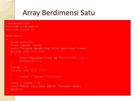 Materi Kuliah 15 Array Part 1 Ppt