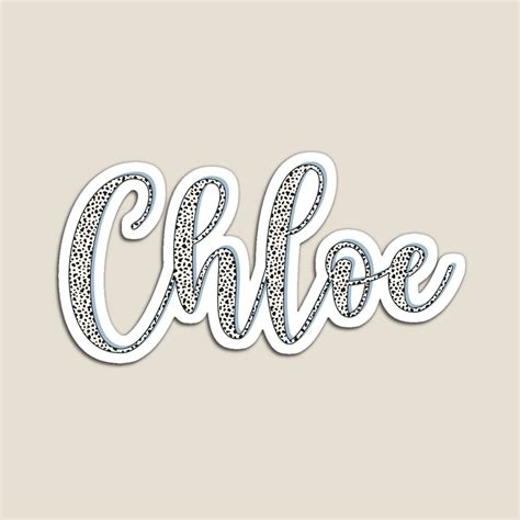 Chloe Name Dalmatian Pattern Chloe First Name Sticker For Sale By Danylo Mikhnievych Chloe
