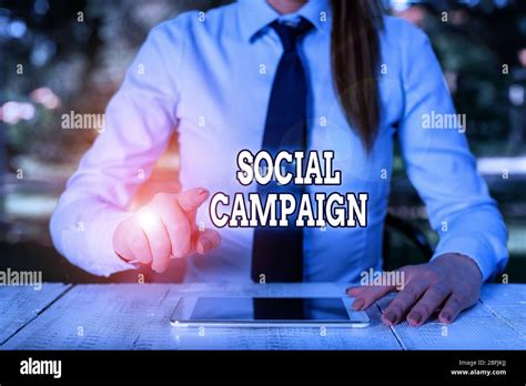 Conceptual Hand Writing Showing Social Campaign Concept Meaning Use