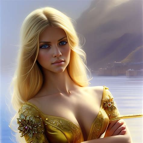 Портрет русской женщины В стиле художника Бориса Вальехо Валеджо По моему фото Женщина