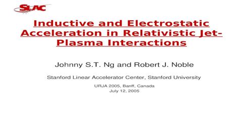 Ppt Inductive And Electrostatic Acceleration In Relativistic Jet Plasma Interactions Johnny S Ppt Inductive And Electrostatic Acceleration In Relativistic Jet Plasma Interactions Johnny S