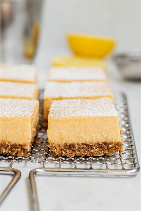 Lemon Pie Bars With Graham Cracker Crust Baking With Butter