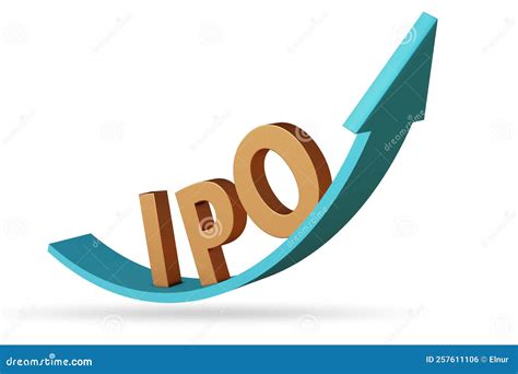 Ipo Concept With Growth Chart 3d Rendering Stock Illustration Illustration Of Sale Increase