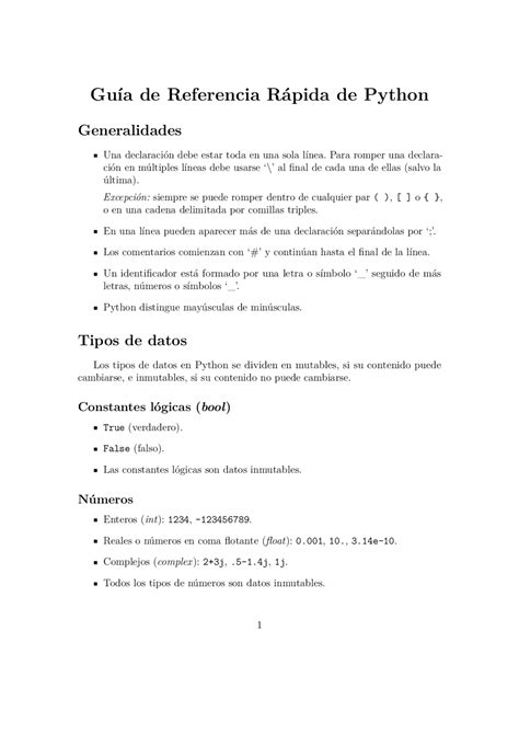 Guía Python Con Las Notaciones Báscicas Del Lenguaje Apuntes De Programación Informática Docsity
