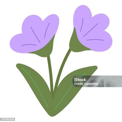 순진하고 유치한 스타일로 귀여운 손으로 그린 분홍색 꽃 그림 봄 벡터 꽃 도라지 디자인 요소는 흰색 배경에 격리되어 있습니다 0명에 대한 스톡 벡터 아트 및 기타 이미지