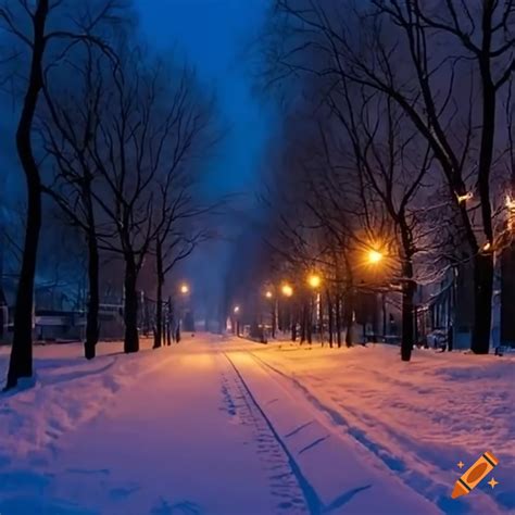 Winter Street Light