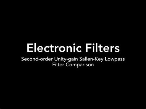 second order unity gain sallen key lowpass filter comparison