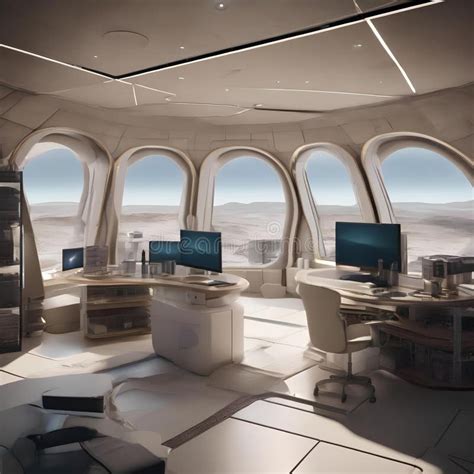 A Computer Generated Simulation Of A Future Lunar Colony Powered By Solar Panels And Human