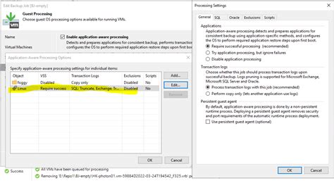 Powershell Command To Manage Vss Application Aware Options For Backup Job