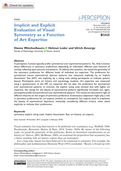Pdf Implicit And Explicit Evaluation Of Visual Symmetry As A Function