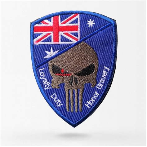 Australian Flag Skull Patch