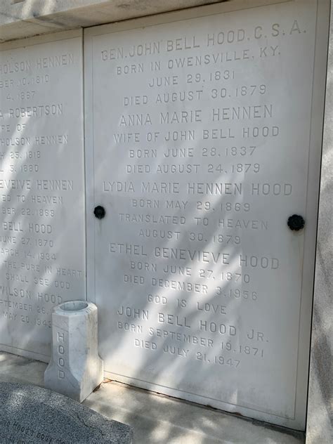 Anna Marie Hennen Hood 1837 1879 Find A Grave Memorial