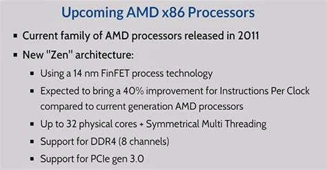 Leaked The Upcoming AMD Zen CPU Will Feature Up To Cores In A Pair Of Core Modules