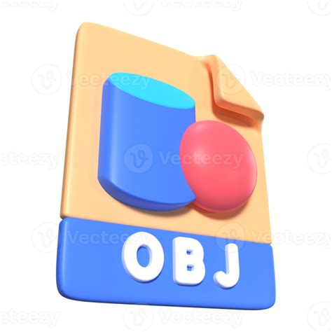 Obj File Extension 3d Illustration Icon 33211360 Png
