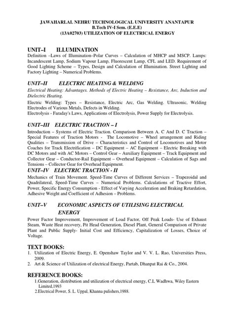 Uee Notes 1 Pdf Electric Arc Incandescent Light Bulb