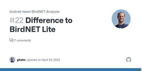 Difference To Birdnet Lite · Issue 22 · Birdnet Teambirdnet Analyzer · Github