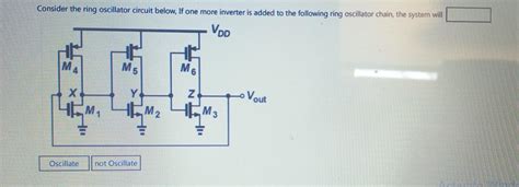 Solved Consider The Ring Oscillator Circuit Below If One