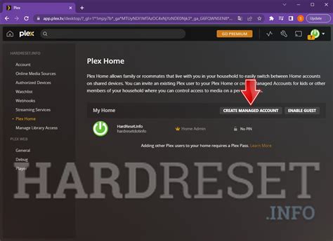 How To Create Managed Account On Plex