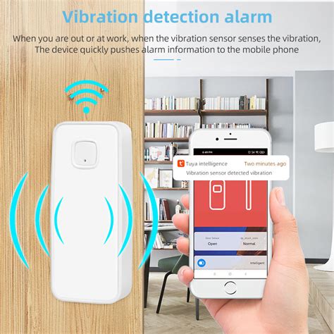 Tuya Smart Zigbee Vibration Door Magnetic Sensor Knocking Sensing