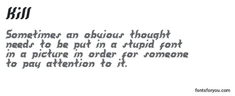 Kill 131637 Font Download For Free Online