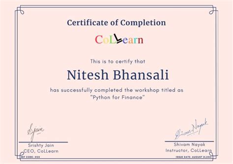 Python For Finance Workshop CoLLearn