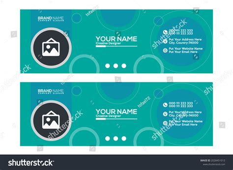Email Signature Header Design Template Stock Illustration 2028451013 Shutterstock