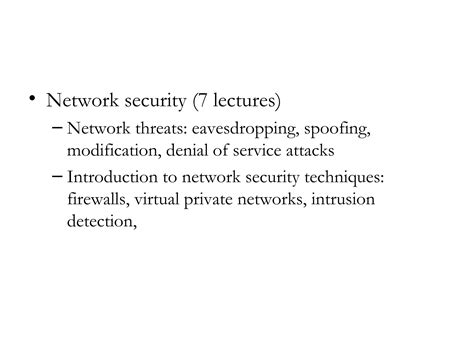 Introduction To Computer Security Syllabus Ppt Operating Systems Computer Software And