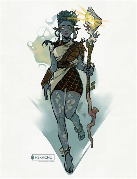 Art Oc Sea Elf Warlock Bronze Dragon Patron Dnd