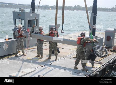 Soldiers Of The 331st Transportation Company Causeway Assemble A