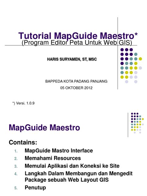 Tutorial Mapguide Maestro Pdf