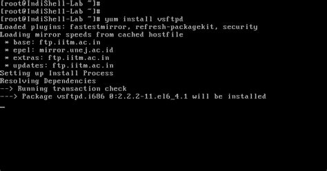 installing ftp server in linux for centos redhat fedora linux start