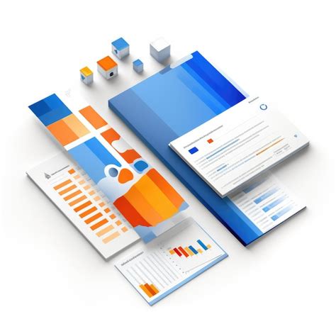 Blue Database A Project Plan For Absolute White Background With Orange