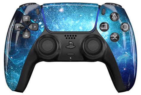 Cool Galaxy Ps5 Controller With Black Buttons And Back Shell The