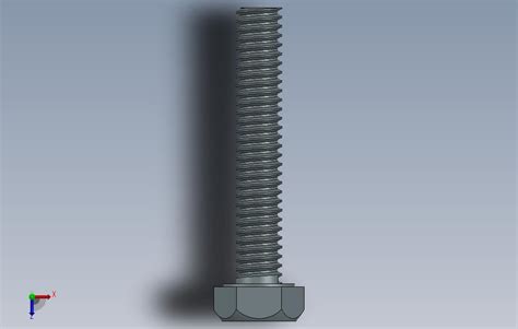 Solidworks六角头螺栓 Solidworks 2011 模型图纸免费下载 懒石网