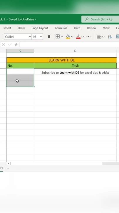 How To Create Dynamic Numbered List In Excel Shorts Youtube