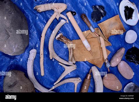 Flintknapping Tools Used In An Ancient Pathways Primitive Skills