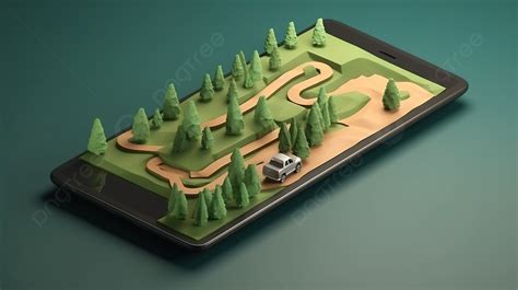 휴대 전화에 3dmodel 자동차 트랙 스마트폰으로 입방체 도로의 3d 일러스트 모바일로 고립된 도로 토지의 아이소메트릭 조각 고화질 사진 사진 배경 일러스트 및 사진