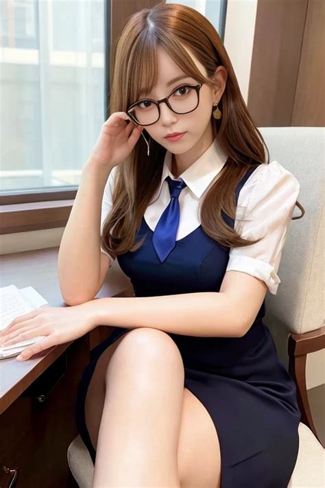 Stable Diffusion Masterpiece Crossing Legs Sitting In A Chair Secretary Realistic Free