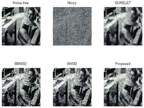 The Noise Free Noisy N σ 220 And The Denoised Images By Surelet Download Scientific