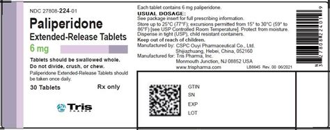 Paliperidone Fda Prescribing Information Side Effects And Uses