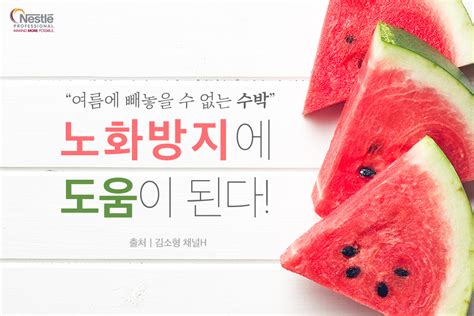 네슬레 프로페셔널 더운 여름 생각나는 1순위 과일 수박 맛은 물론 더위를 식혀줄 뿐만 아니라